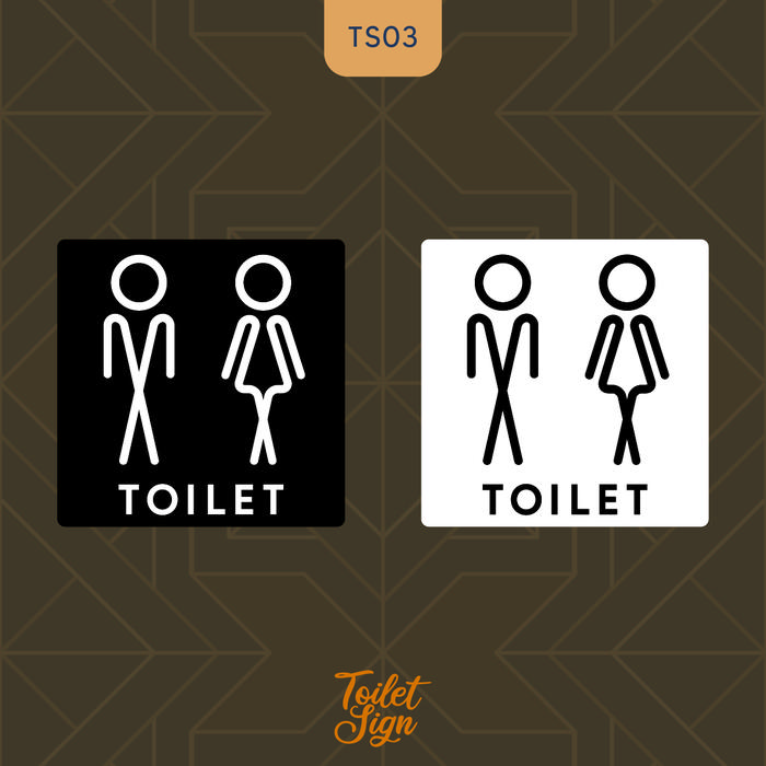 Jual Papan Tanda Toilet Sign (Restroom Signage) Akrilik Timbul - TS03 ...