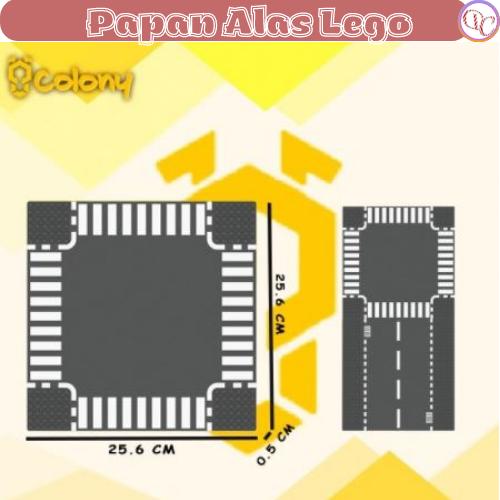 Jual Mainan Anak Papan Tatakan Lego Balok Tumpuk Jalan Simpang 4 ...
