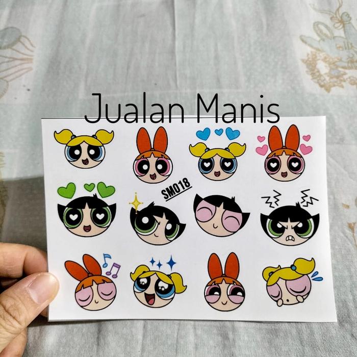 Jual Powerpuff Girls Sticker Gambar Tempel Mainan Stiker Dekorasi Lucu ...