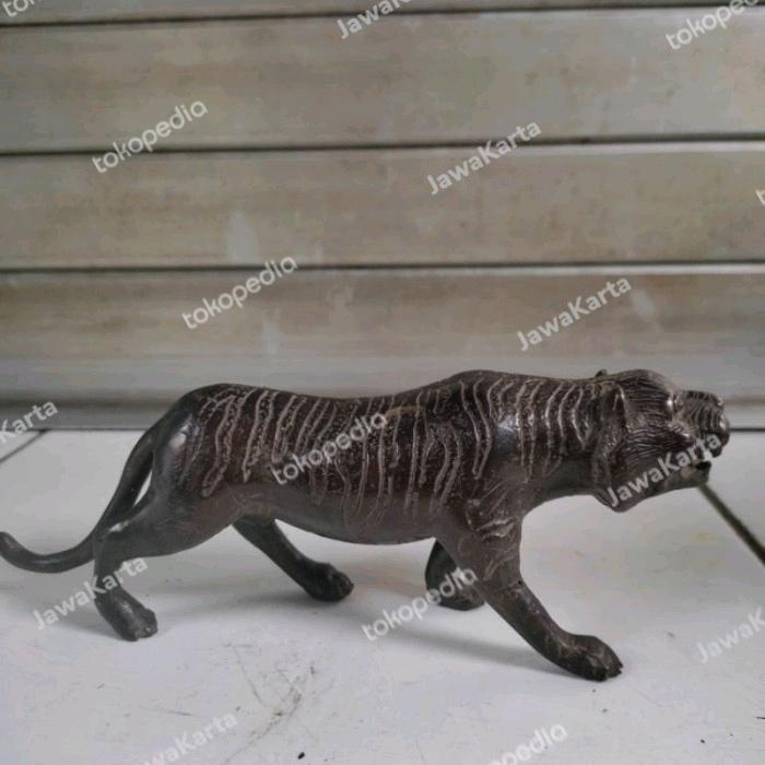 Jual Patung Harimau Ukuran Mini Warna Coklat Antik Bahan perunggu ...