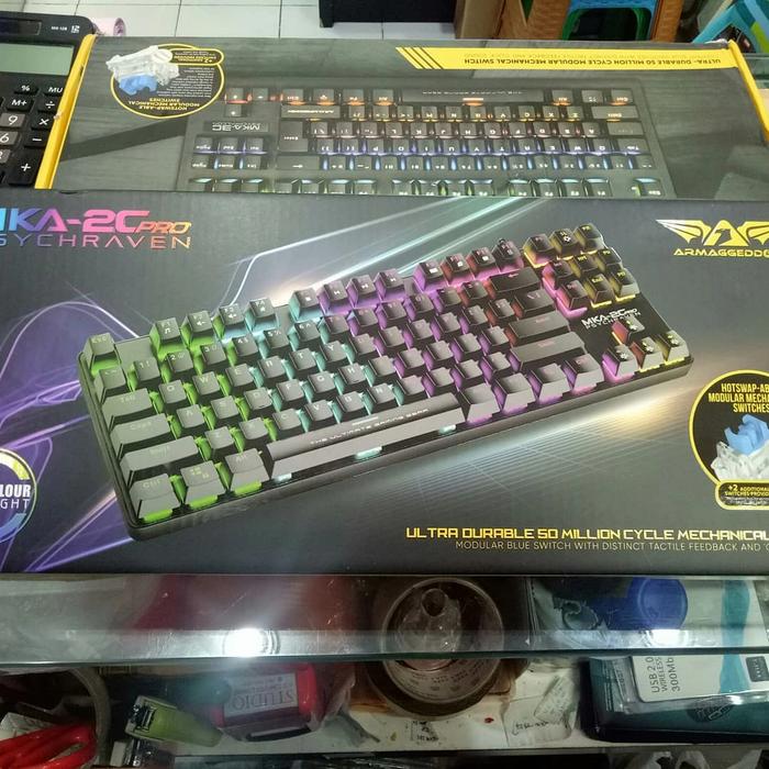 Jual KEYBOARD MECHANICAL ARMAGEDDON MKA-2C PRO PSYCHFALCON RGB TKL ...