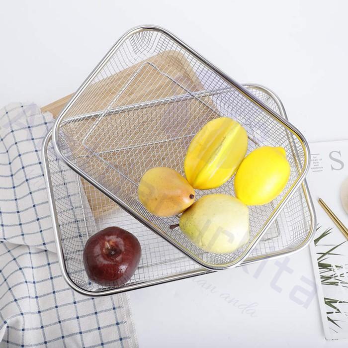 Jual Keranjang Peniris Makanan Strainer Food Colander Stainless Steel ...