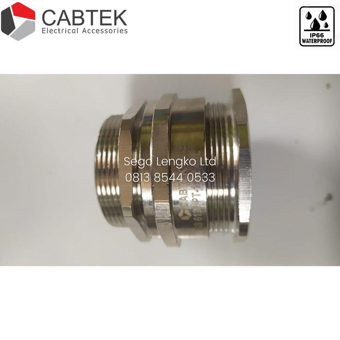 Jual Cable Gland Non Armour A2 20s 1/2" NPT CABTEK Brass Nickel Plated ...
