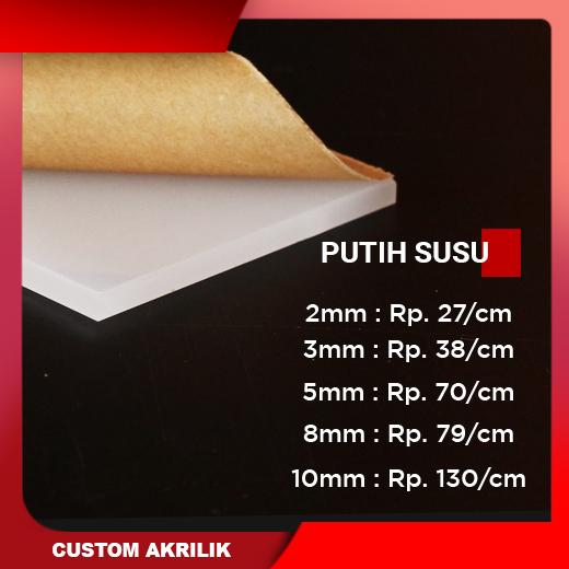 Jual akrilik potongan / akrilik putih susu / akrilik per cm / lembaran acry - Kota Tangerang ...