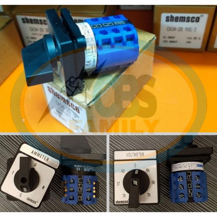 Jual Shemsco 012 Selector Switch CA34 Rotary Switch 2Pole 0-1-2 ...