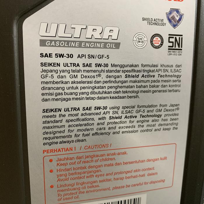 Jual Oli mesin SEIKEN ULTRA 5w-30 Synthetic (Japan) 1 Liter Bensin 100% ...