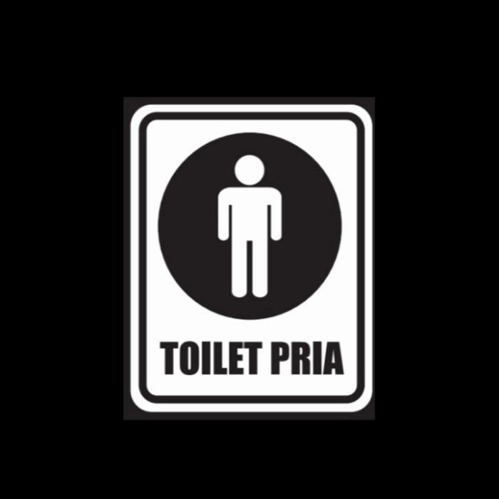 Jual Stiker vinyl 20x25 TOILET PRIA sign rambu K3 safety - Jakarta ...