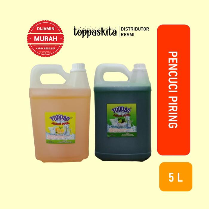 Jual Toppas Sabun Cuci Piring/tangan/lantai/karbol 5liter (gojek/grab ...