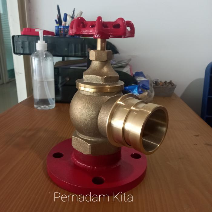 Jual hydrant valve/angle valve machino 2.5" DN65-10k flange pemadam ...