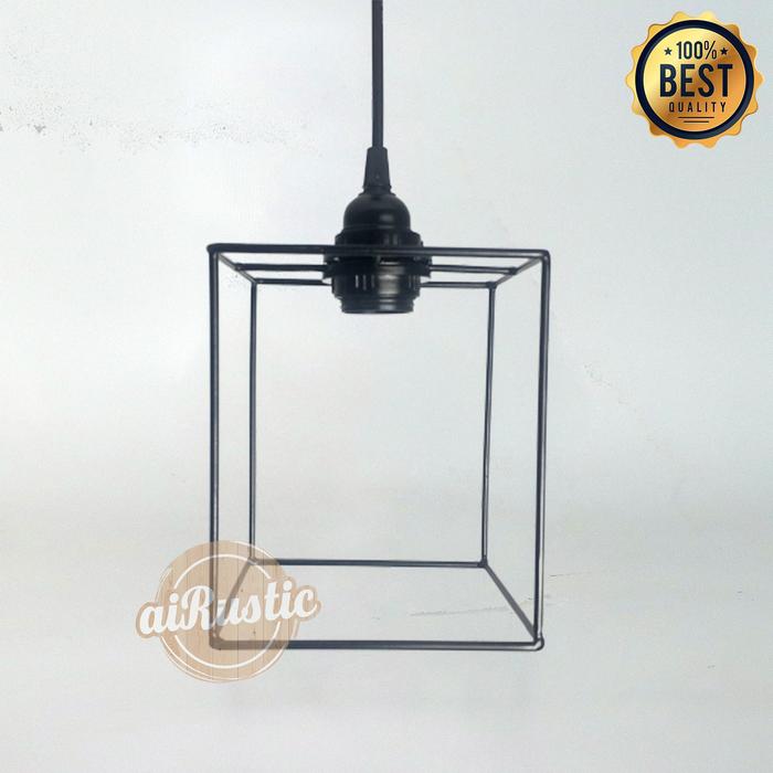 Jual aiRustic - Lampu gantung kubus besi c3 - Kap+Fitting - Kab. Bekasi ...