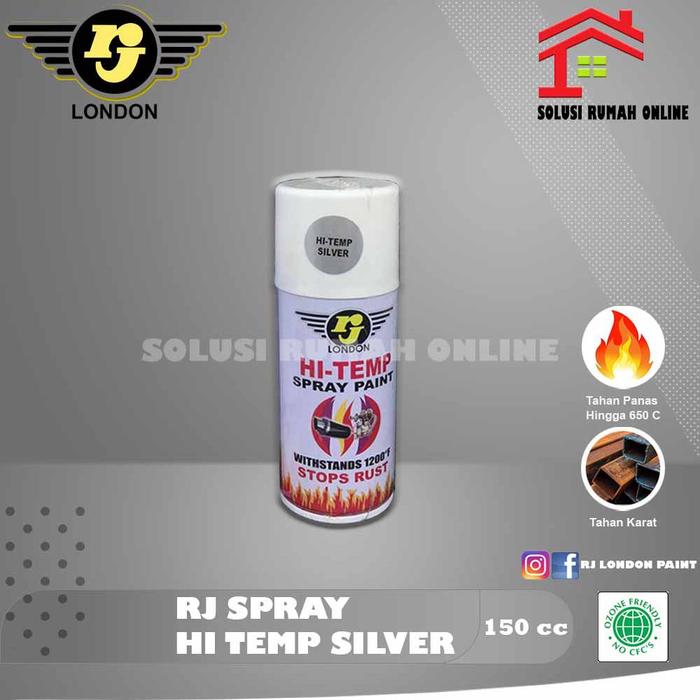 Jual CAT RJ SPRAY HI TEMP Tahan Anti Panas / SEMPROT PILOX LONDON - silver 150cc - Kota Surabaya ...