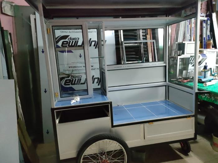 Jual gerobak alumunium,gerobak cimol, gerobak bakso, gerobak martabak ...