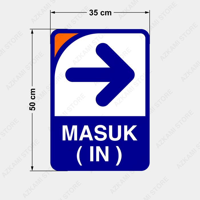 Promo Rambu Petunjuk Arah Kanan atau Kiri 35cm x 50cm Plat Alumunium ...