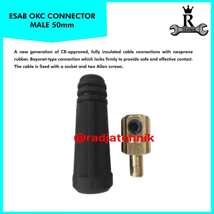 Jual Connector cable for Welding Machine - Esab OKC Connector Male 50mm ...