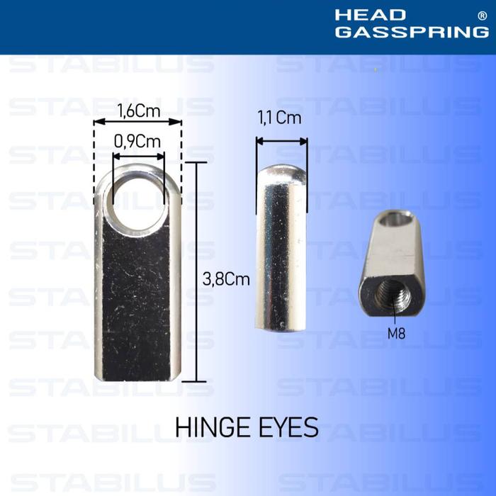 Jual HINGE EYES KEPALA GAS SPRING HEAD GAS SPRING 3.8Cm - Kab. Bogor ...