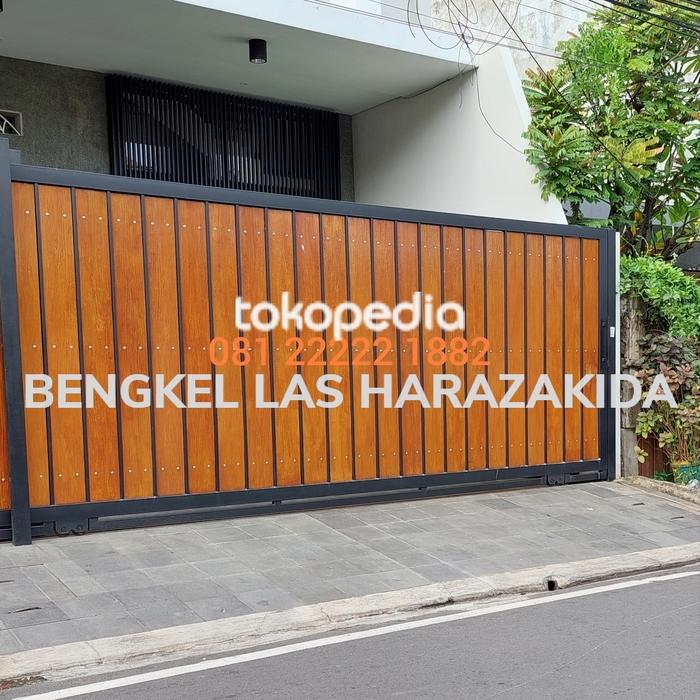 Jual pintu pagar grc kayu - Jakarta Barat - CV LAS HARAZAKIDA | Tokopedia