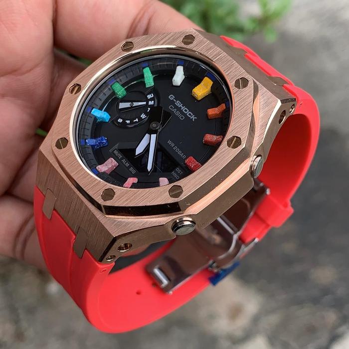 Jual Jam Tangan G Shock GA2100 Rainbow Rosegold Gen3 Casioak Red ...