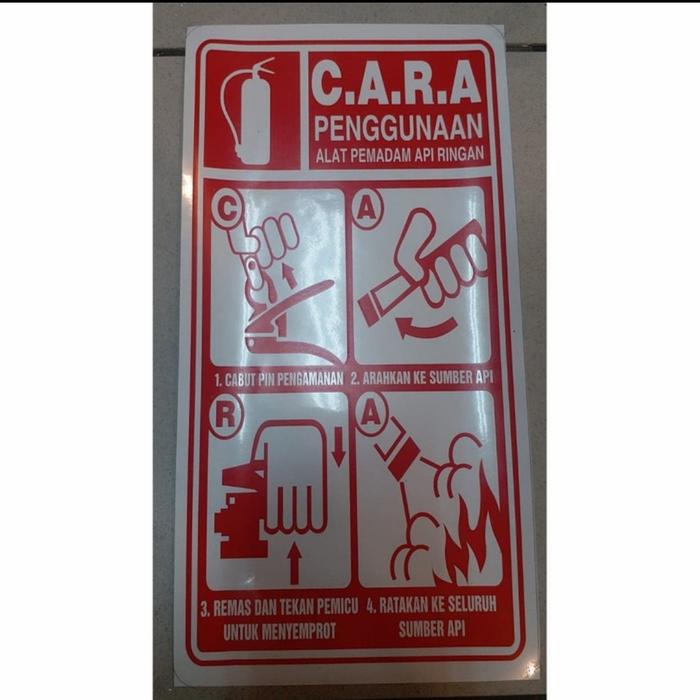 Jual SIGN LABEL STICKER CARA PENGGUNAAN APAR ALAT PEMADAM API RINGAN ...