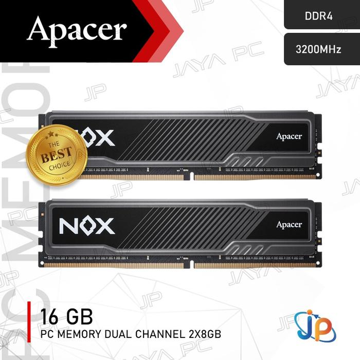 Promo Memory Apacer NOX DDR4 PC25600 3200Mhz 16GB 2x8GB Ram - Putih ...