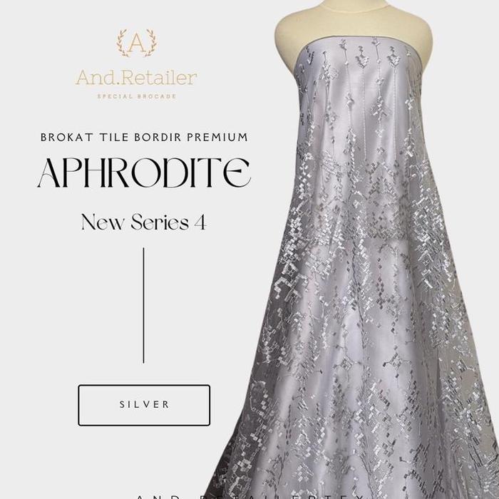 Jual Bahan Kebaya Premium Brokat Etnik Tile Bordir Aphrodite Warna Sage ...