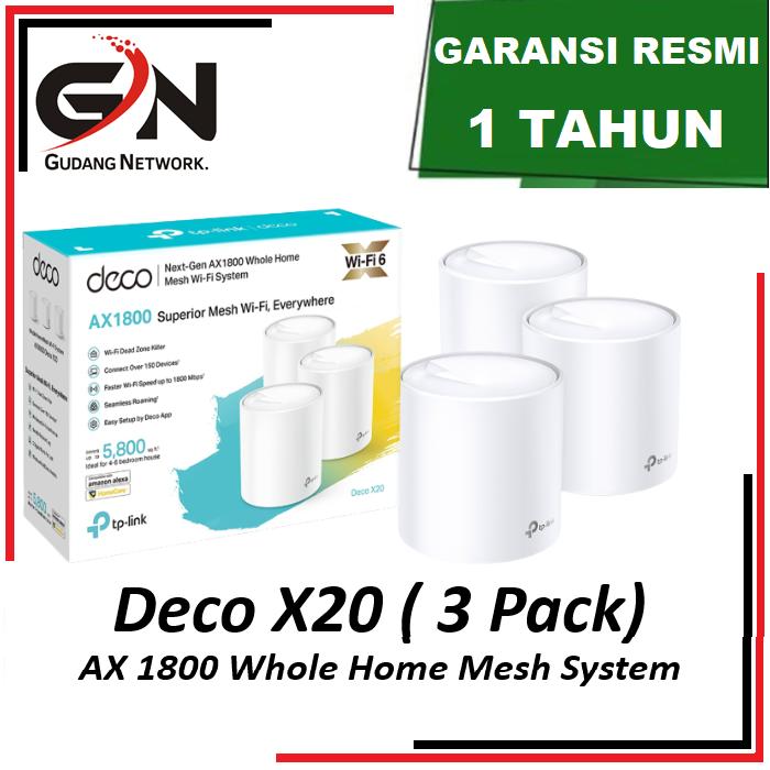 Jual TP-LINK DECO X20 3 PACK AX1800 Whole Home Mesh Wi-Fi 6 System ...
