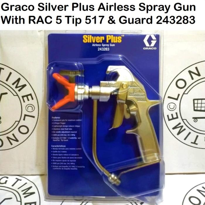 Jual Graco 243283 Silver Plus Airless Spray Gun with RAC 5 Tip 517 ...