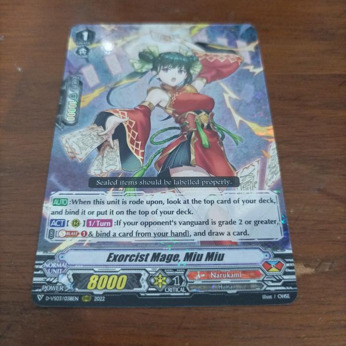 Jual Vanguard DVS03 ENG exorcist mage, miu miu - Kota Surabaya ...