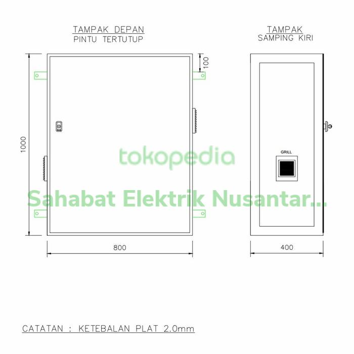 Jual Box panel indoor 80x100 80x100x40 80 x 100 x 40 cm. 2mm - Kab ...