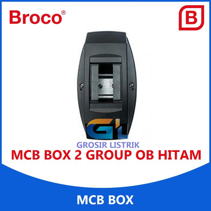 Jual Broco MCB Box 2 Group OB Abu 17102 Kotak MCB Tempel 2 Grup Hitam ...