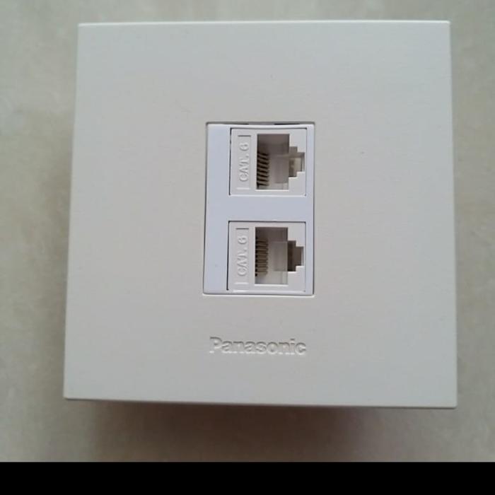 Jual Face Plate stop kontak data lan cat 6 rj45 seri frame panasonic ...