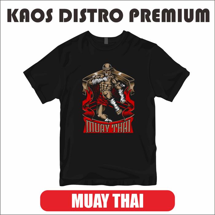 Jual Kaos Distro Premium Skull Muay Thai V2 Tema olahraga muaythai ...