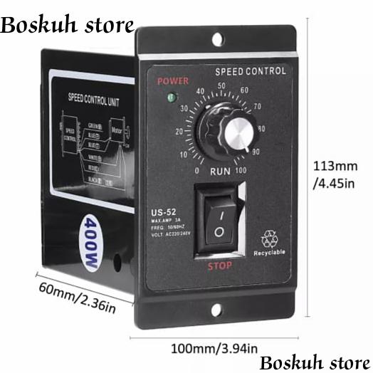 Jual Speed controller Motor AC 220V 400W Pengendali kecepatan Motor ...