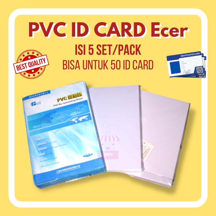 Jual Bahan Pvc Id Card A4 Isi 5 Set (50 Id Card) - Jakarta Pusat ...