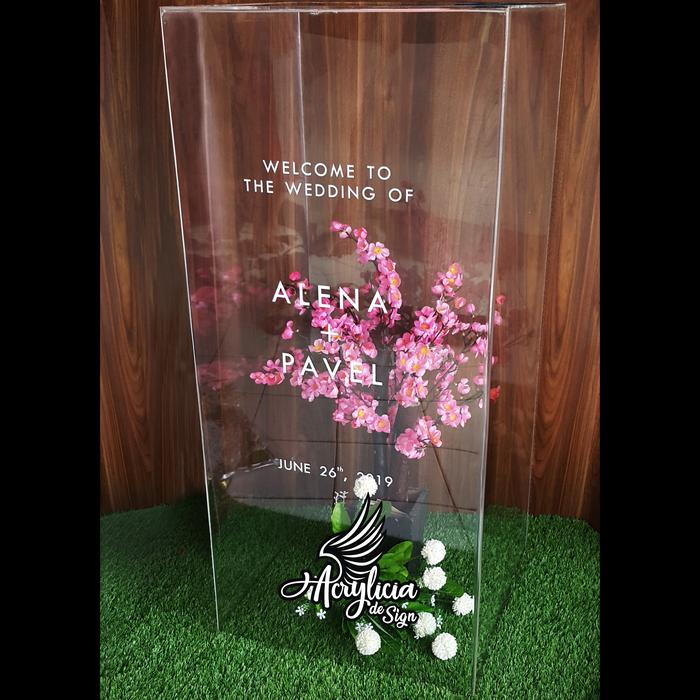 Jual Custom Acrylic Wedding Welcome Sign / Papan Nama Pernikahan ...