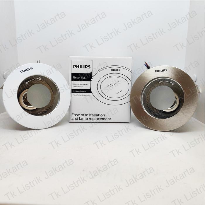 Promo Kap Lampu Downlight Philips 66662 / 13802 RECESSED 9W E27 230V GN2 - Putih 66662 - Jakarta ...