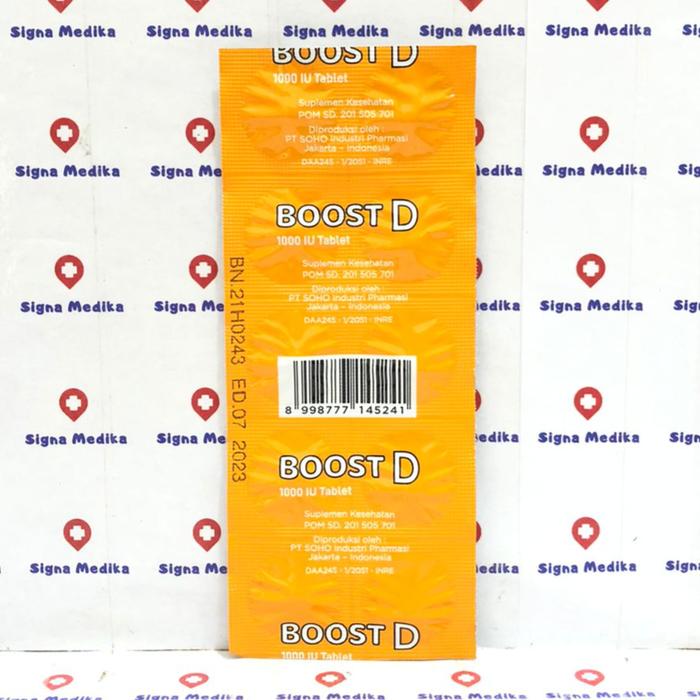 Jual Boost D 1000 IU Strip Isi 10 Tablet - Vitamin D - Kota Tangerang ...