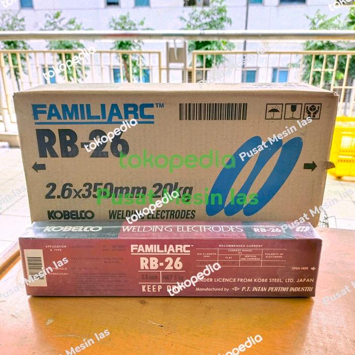 Jual KAWAT LAS KOBE RB26 2.6MM / KAWAT LAS KOBELCO 2.6 MM AWS 6013 ...