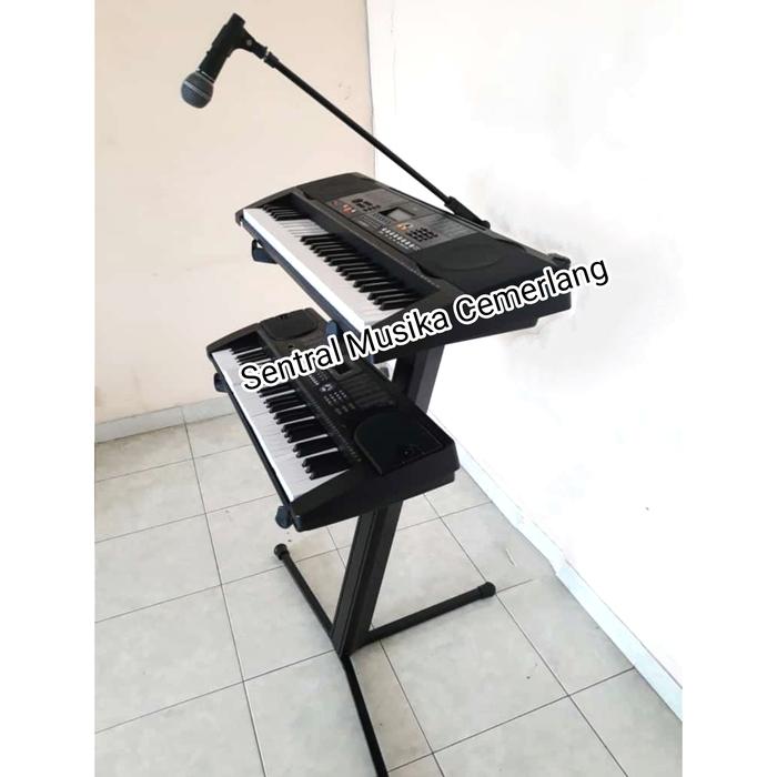 Jual Stand Keyboard 2 Susun Tingkat with Stand Microphone Boom ...