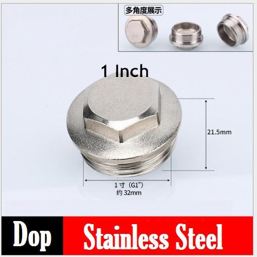 Jual tutup drat dalam 1/2" stainless/Kuningan plug dop pipa penutup ...