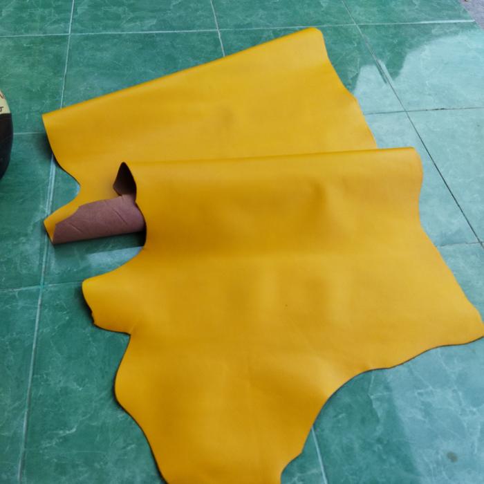 Jual Kulit sapi Asli jenis Fullgrain / Pori warna Kuning 10 ft - Kab ...