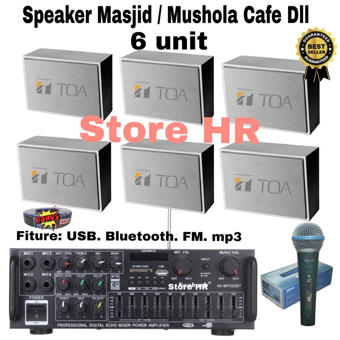 Jual paket sound System speaker toa ruangan 6 unit speaker Ceiling zs ...
