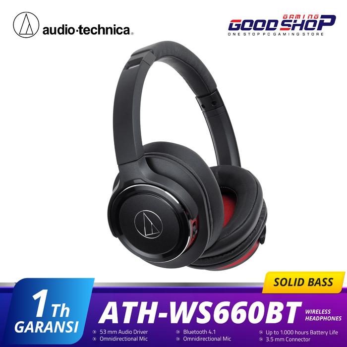 Jual Audio Technica ATH-WS660BT Solid Bass Wireless - Over-Ear Headphones - Jakarta Pusat ...