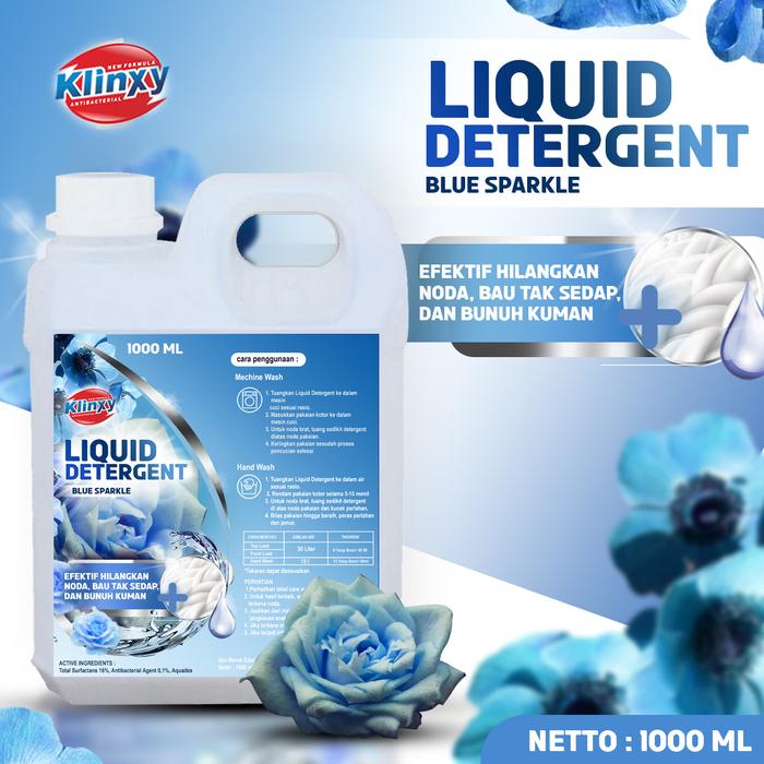 Jual KLINXY Liquid Detergent / Detergen Cair Laundry Pakaian 1 Liter ...