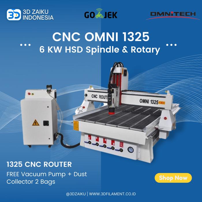 Jual OMNI CNC Router 1325 with 6 KW HSD Spindle and Rotary 20 cm ...