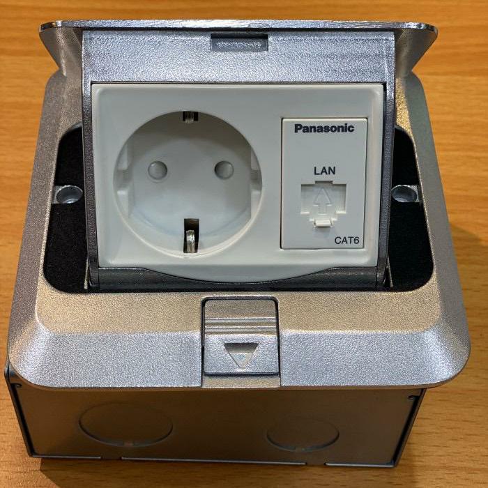 Jual stop kontak lantai panasonic floor socket panasonic data cat 6 ...