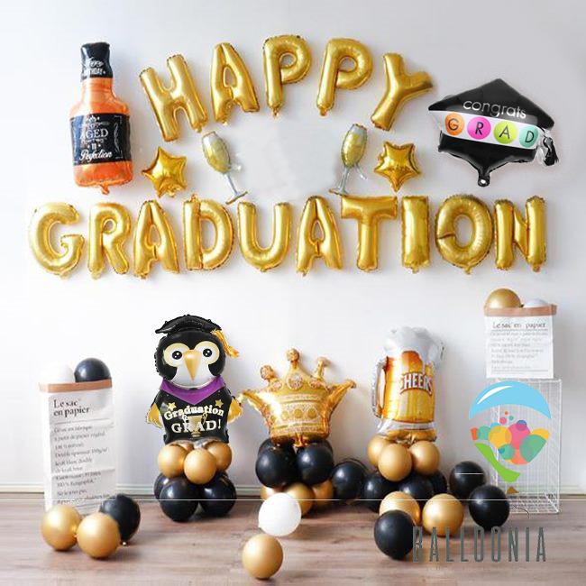 Jual SET Foil Balloon Graduation Toga / Dekorasi Balon Kelulusan ...