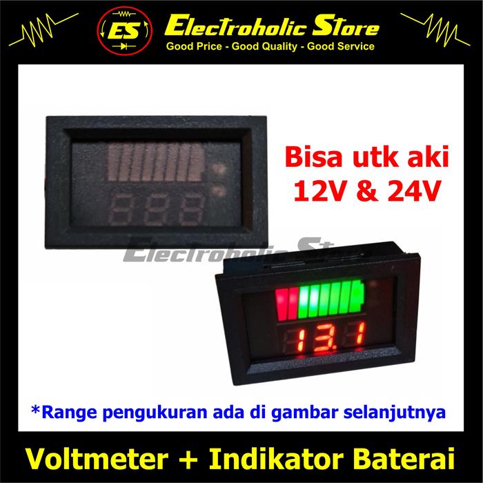 Jual Voltmeter Indikator Baterai Aki Accu Motor 12V 24V Bargraph Indicator - Kota Yogyakarta ...