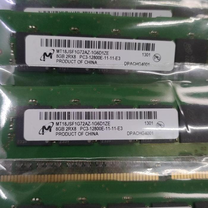 Jual RAM ECC 8GB PC3L-12800E/khusus XEON DELL, IBM, HP, ACER, & LENOVO ...