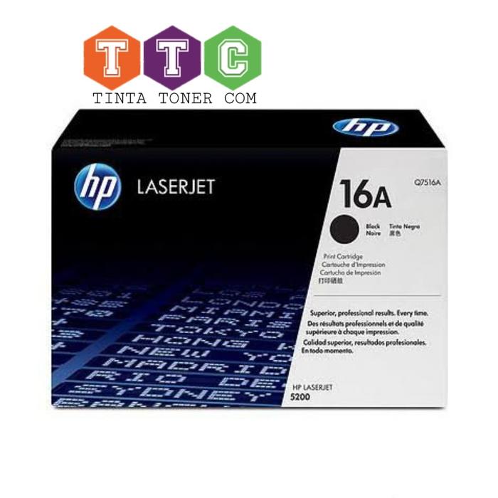 Jual TINTA TONER HP LASERJET 16A (Q7516A) BLACK ORIGINAL - Jakarta ...