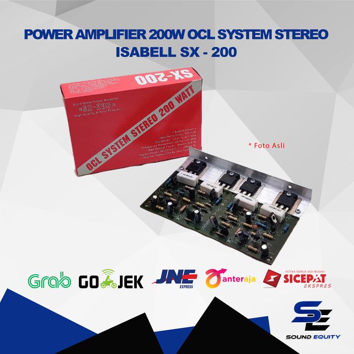 Jual POWER AMPLIFIER 200W OCL SYSTEM STEREO | ISABELL SX-200 | 2 x 10 ...
